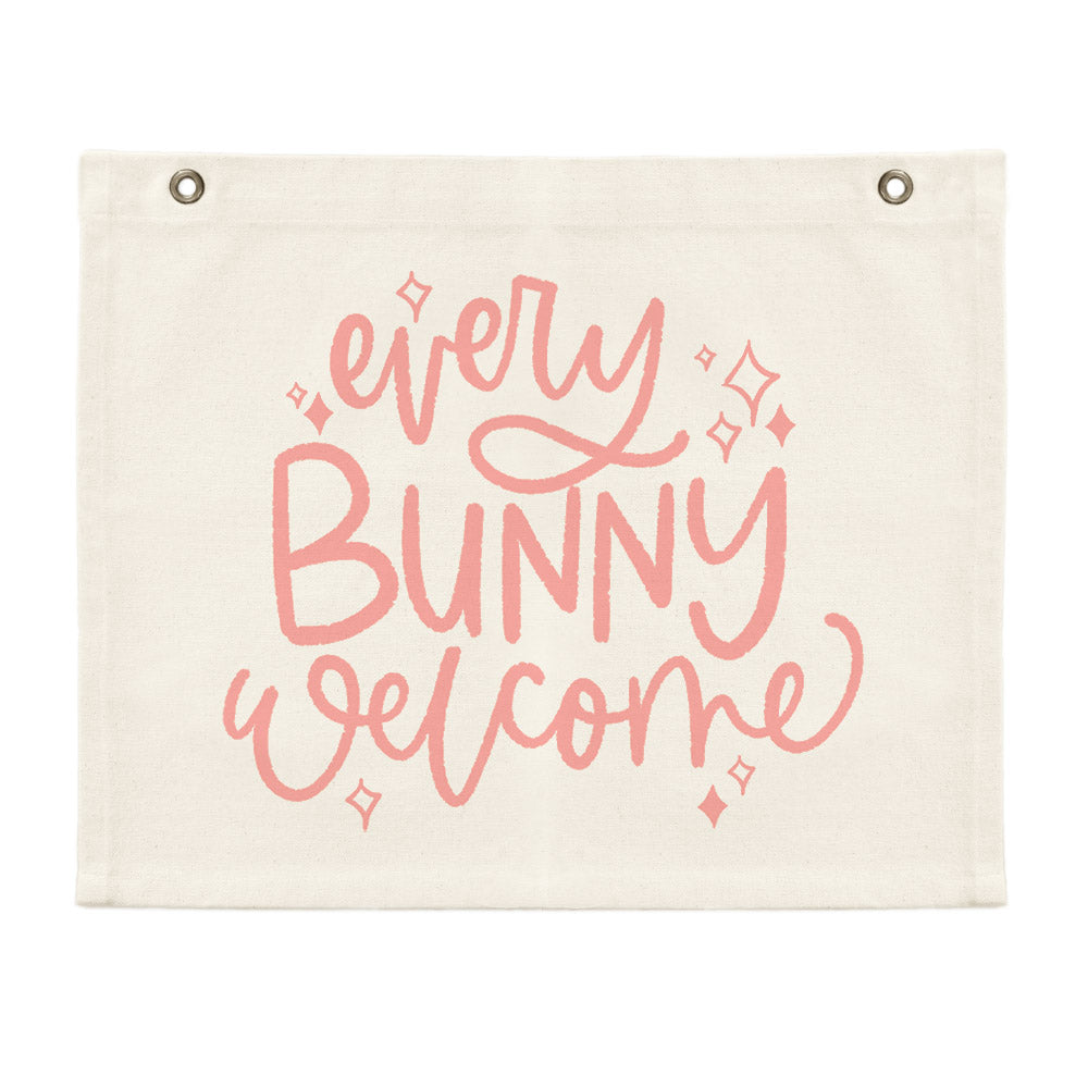 Every Bunny Welcome Rectangle Canvas Banner – The Cotton & Canvas Co.