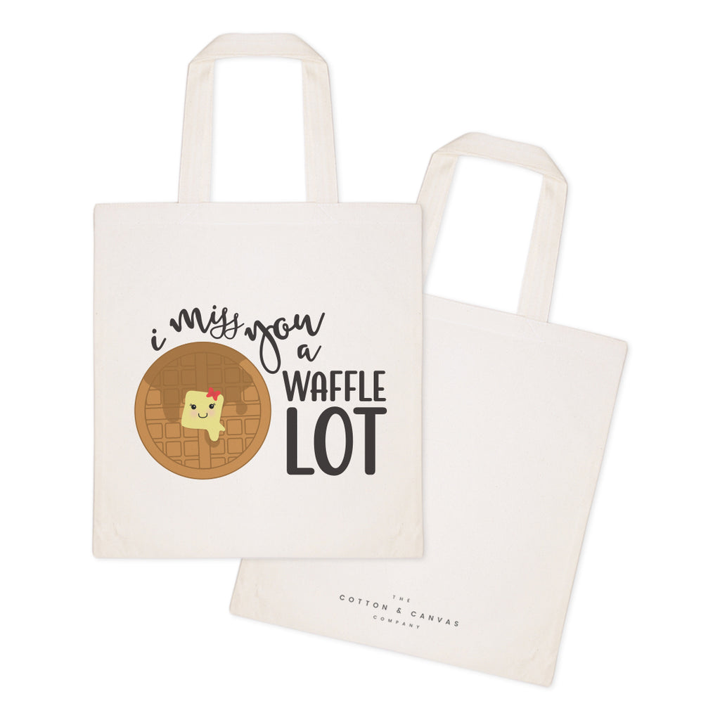 I Miss You A Waffle Lot Cotton Canvas Tote Bag – The Cotton & Canvas Co.