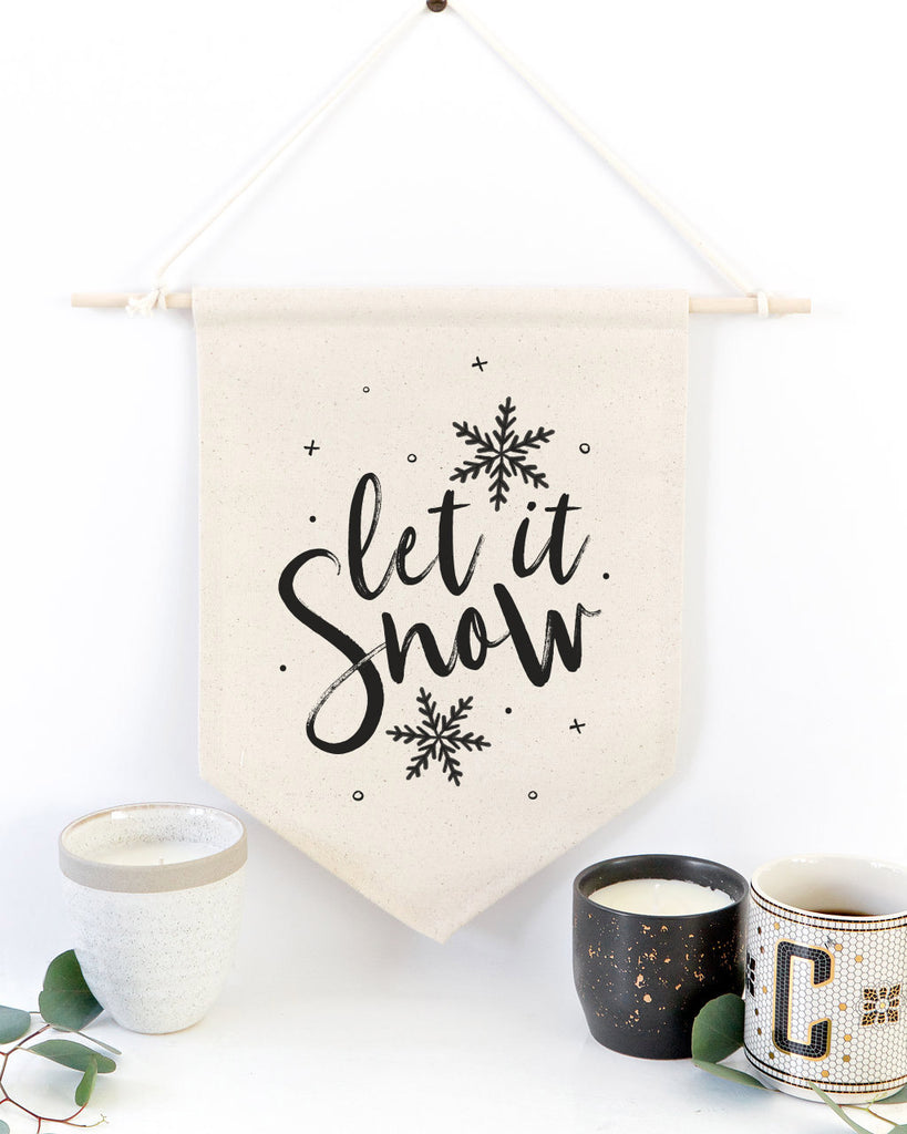 Let It Snow Hanging Wall Banner – The Cotton & Canvas Co.