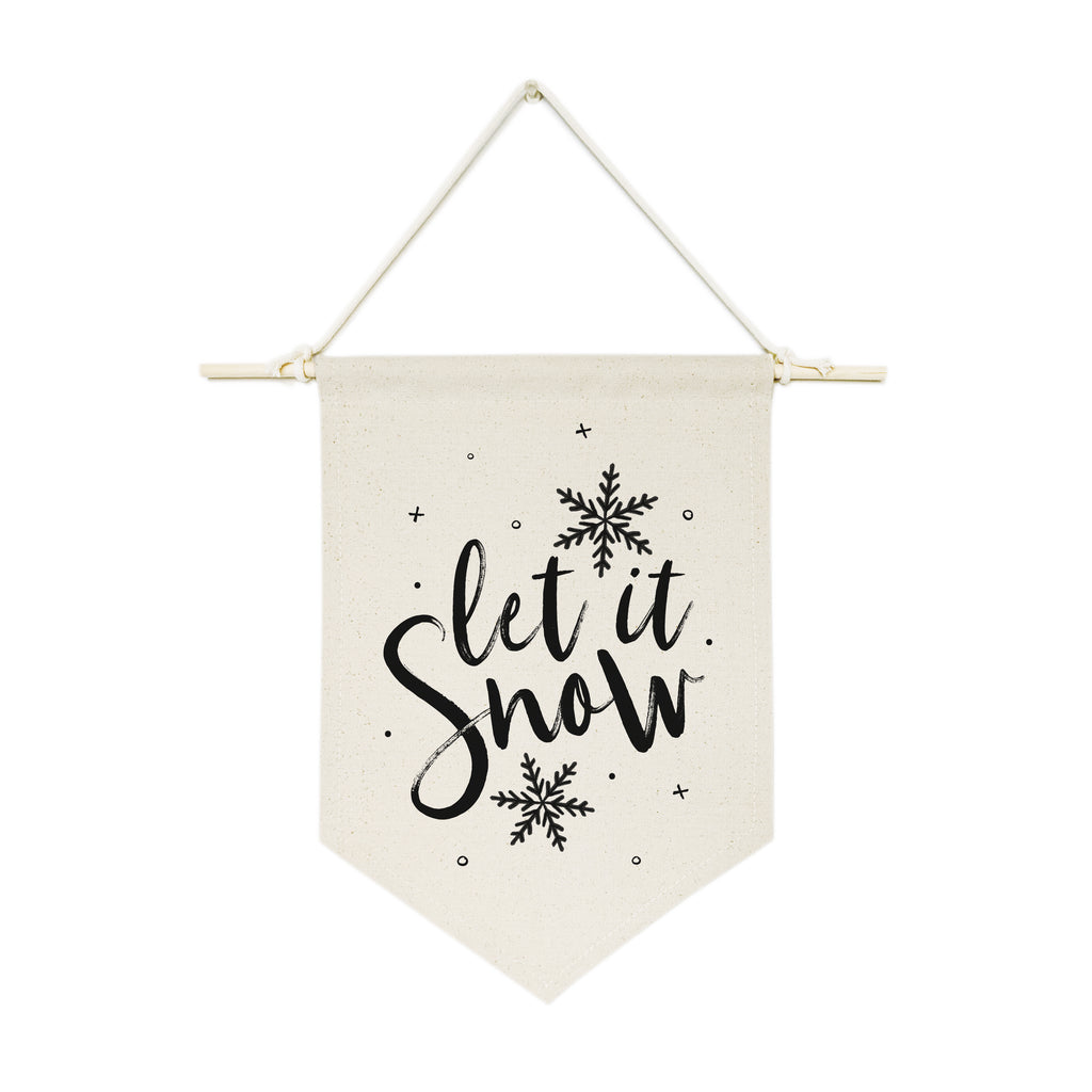 Let It Snow Hanging Wall Banner – The Cotton & Canvas Co.