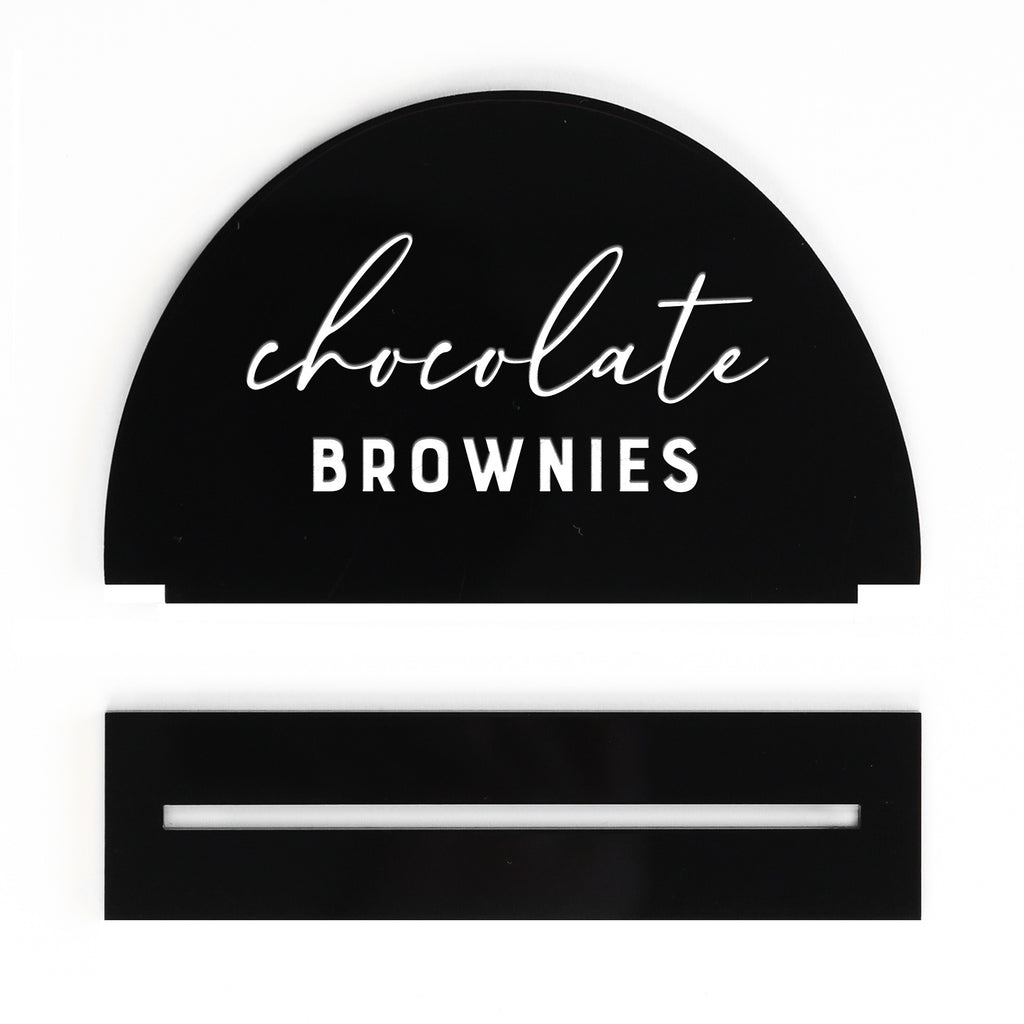 Acrylic Buffet Food Name Sign – The Cotton & Canvas Co.