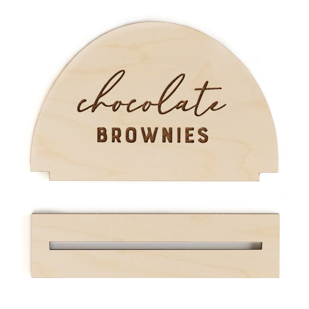 Wooden Buffet Food Name Sign – The Cotton & Canvas Co.