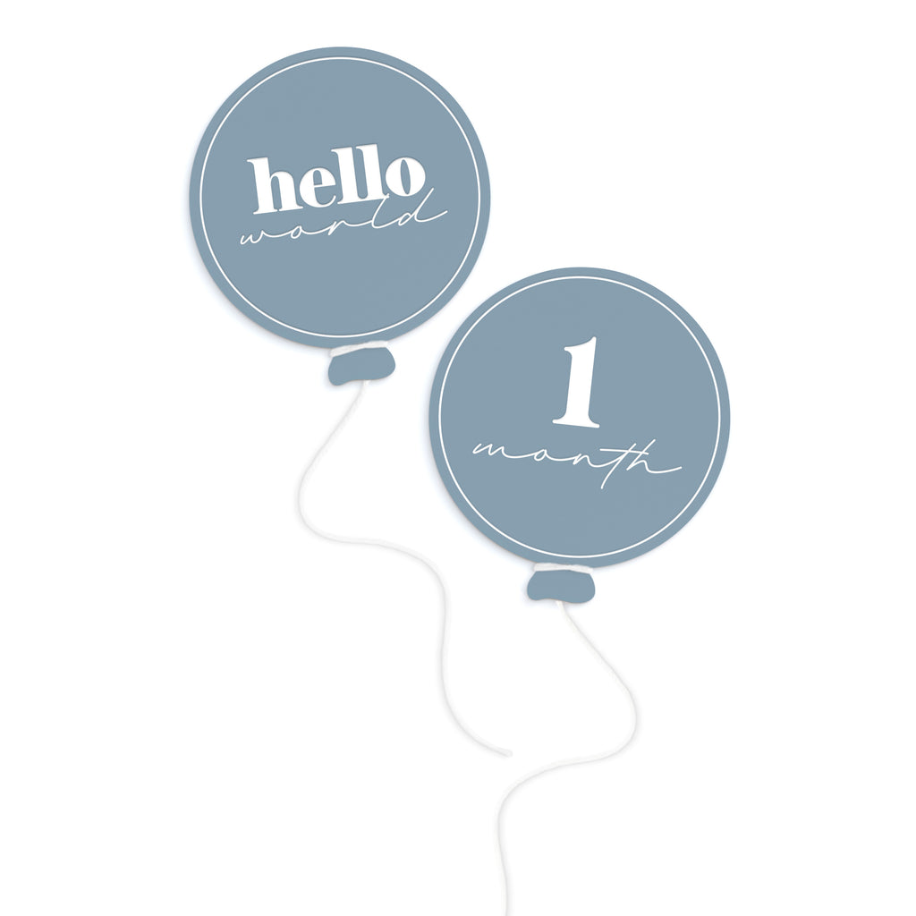 Balloon Birth Milestone Card – The Cotton & Canvas Co.
