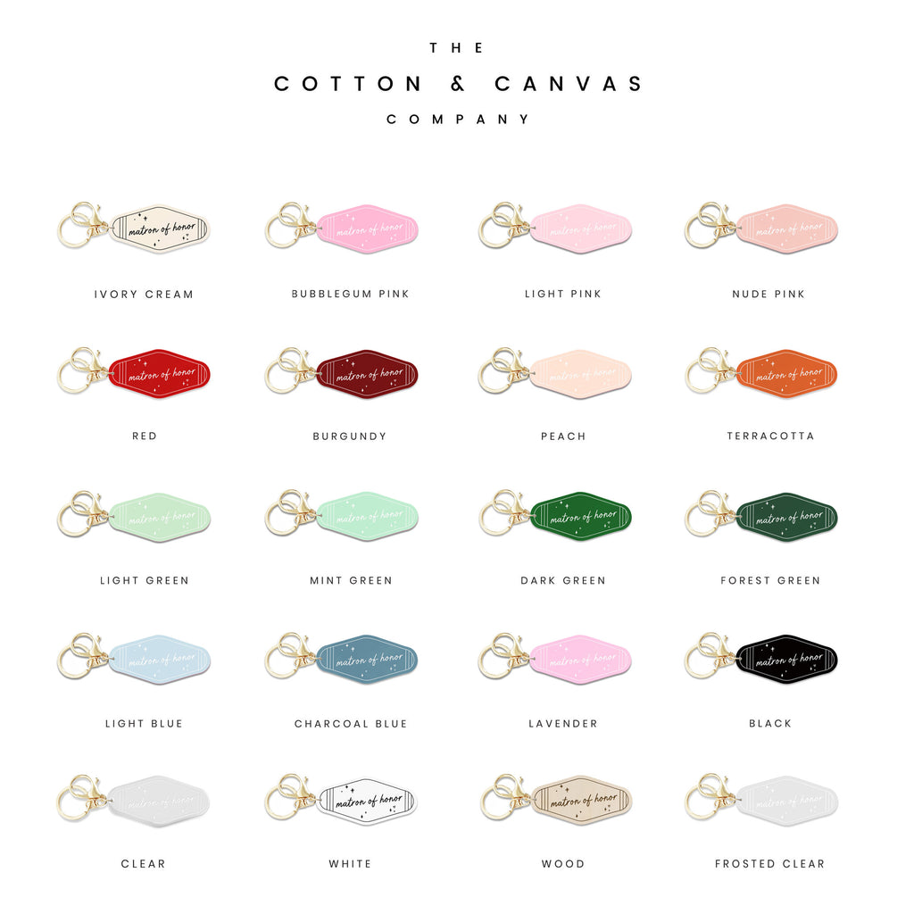 Matron Of Honor Retro Motel Keychain – The Cotton & Canvas Co.