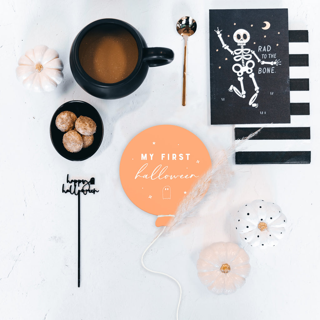 My First Halloween Baby Balloon Milestone Card – The Cotton & Canvas Co.