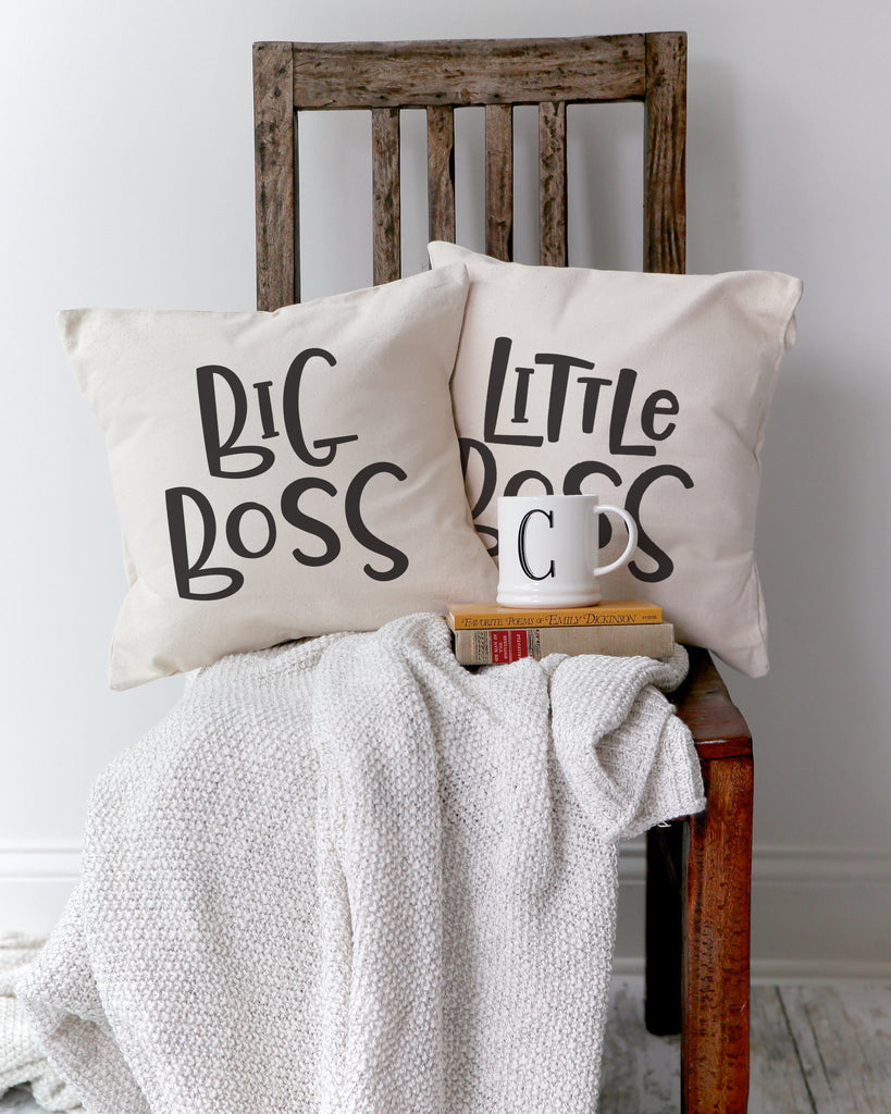 Big Boss and Little Boss Cotton Canvas Pillow Covers, 2-Pack – The ...