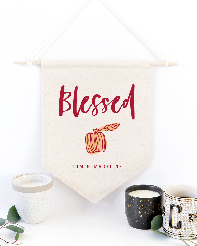 Personalized Couple Names Blessed Hanging Wall Banner – The Cotton ...