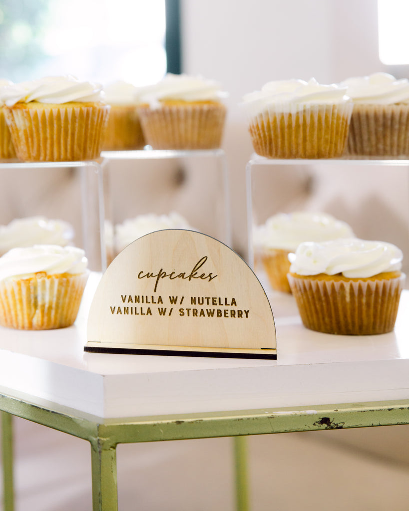 Wooden Buffet Food Name Sign – The Cotton & Canvas Co.