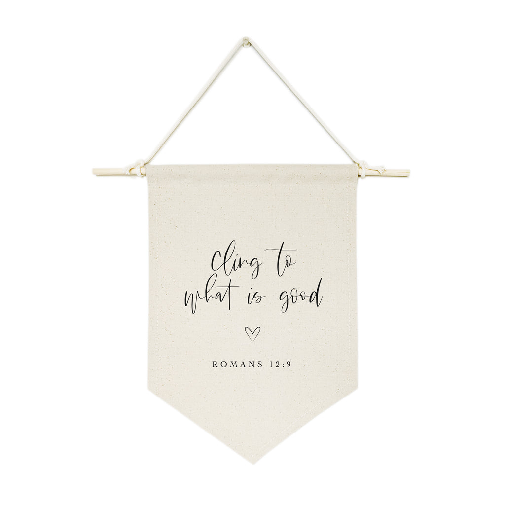 Cling to What is Good, Romans 12:9 Cotton Canvas Scripture, Bible Hang ...