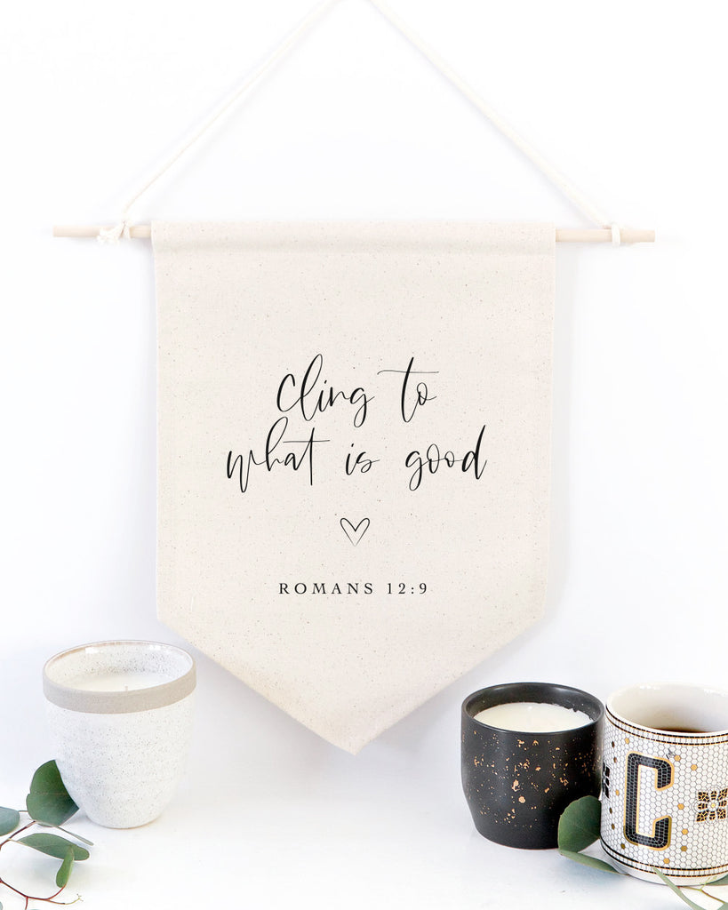 Cling to What is Good, Romans 12:9 Cotton Canvas Scripture, Bible Hang ...