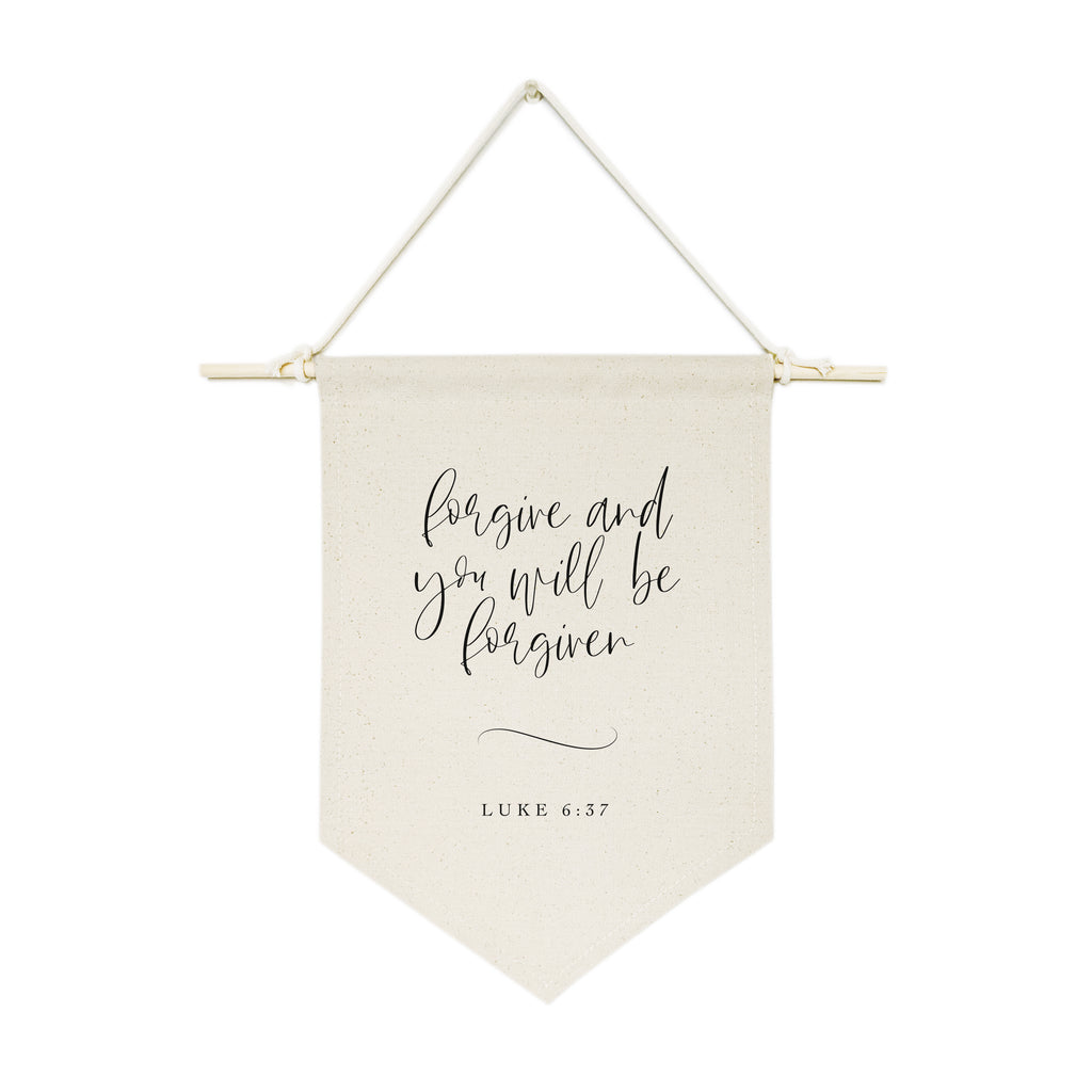 Forgive and You Will Be Forgiven, Luke 6:37 Cotton Canvas Scripture, H ...