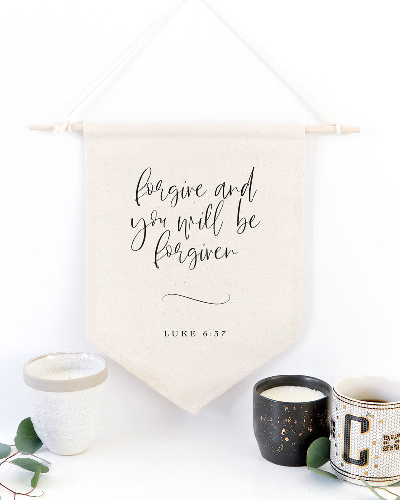 Forgive and You Will Be Forgiven, Luke 6:37 Cotton Canvas Scripture, H ...