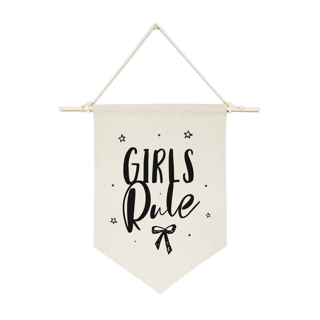 Girls Rule Hanging Wall Banner – The Cotton & Canvas Co.