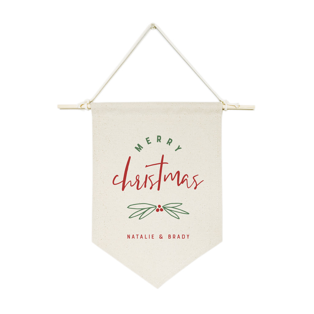 Personalized Couple Names Merry Christmas Hanging Wall Banner – The ...